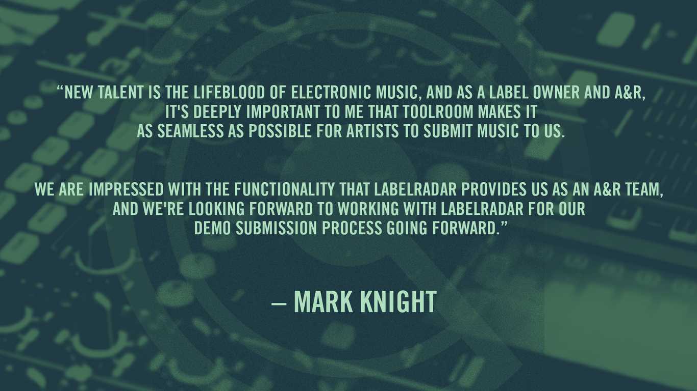 Toolroom will now be accepting demos via LabelRadar - Toolroom Academy